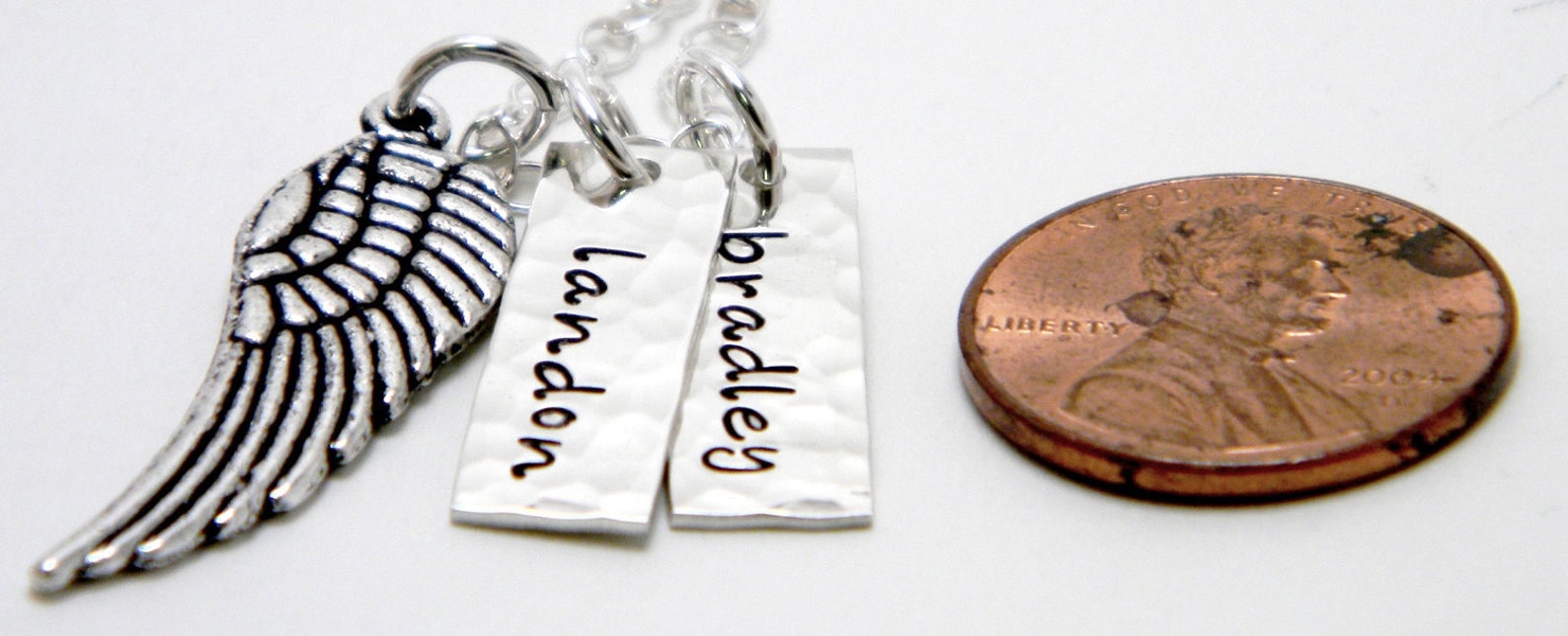 Sweet Angels Personalized Hand Stamped Sterling Silver - Etsy