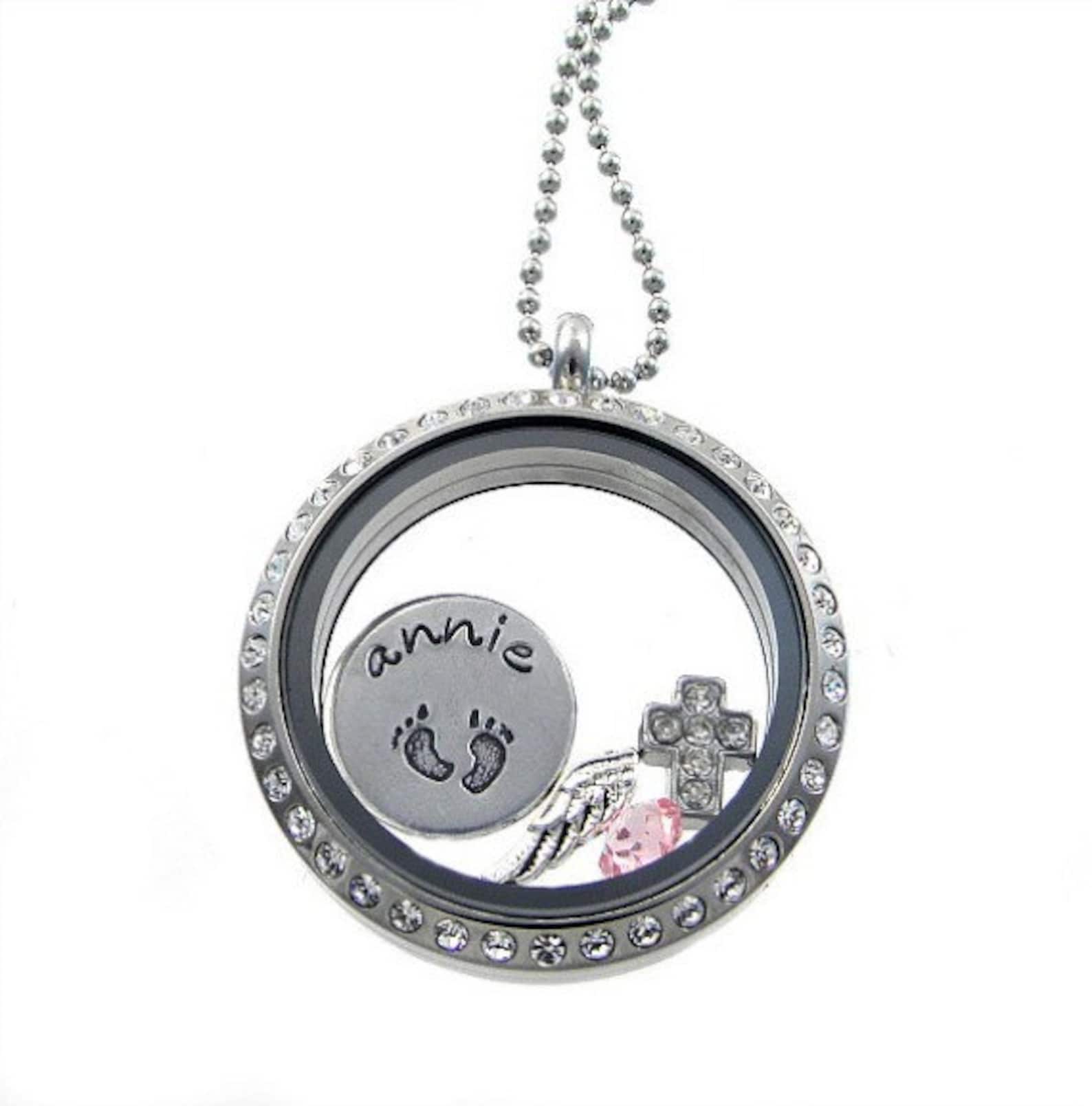 Baby Feet Locket Plate Floating Locket Personalized Locket - Etsy