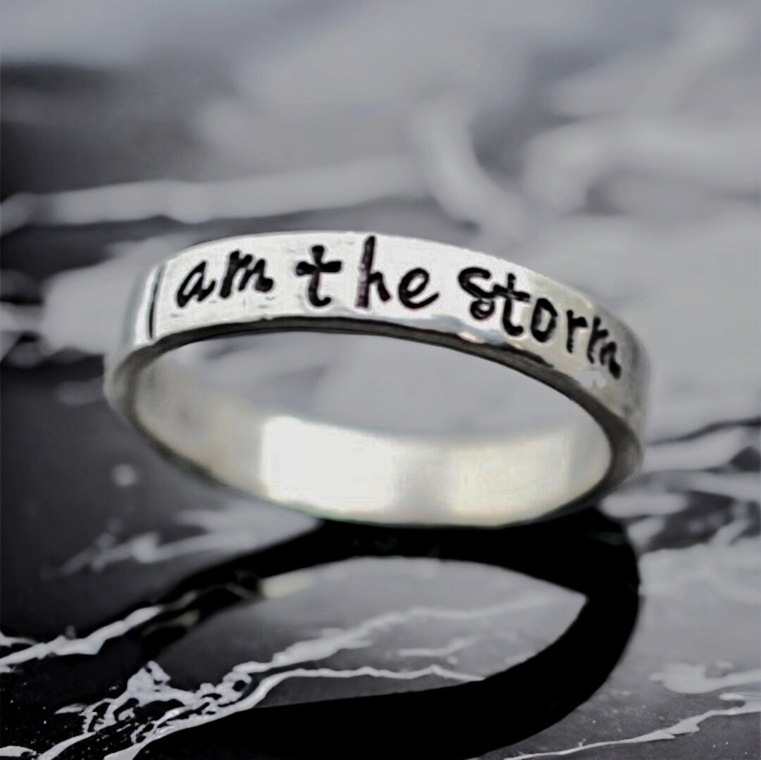 I Am the Storm Ring, Warrior, Strength, Skinny, Motivational Jewelry ...