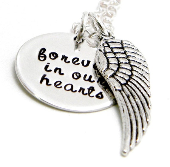 Forever in our hearts necklace store