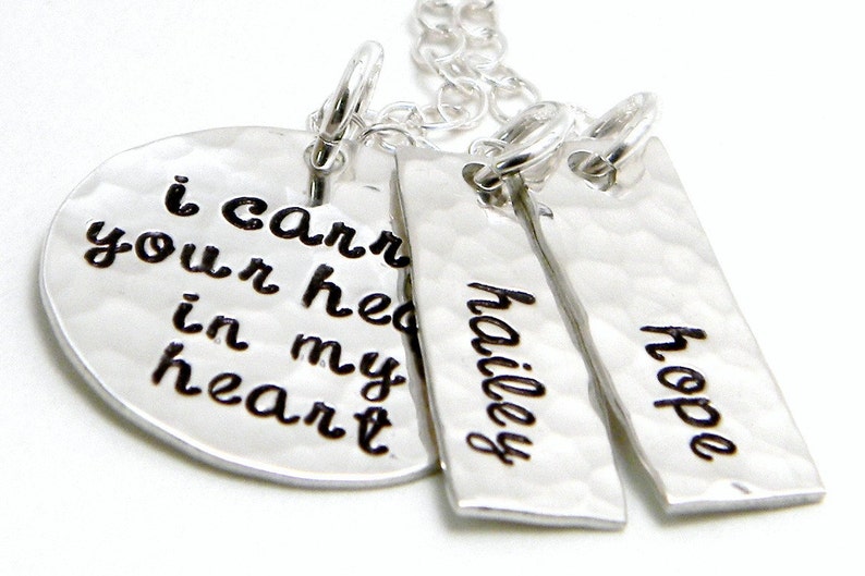 I Carry Your Heart in My Heart Personalized Necklace Hand | Etsy
