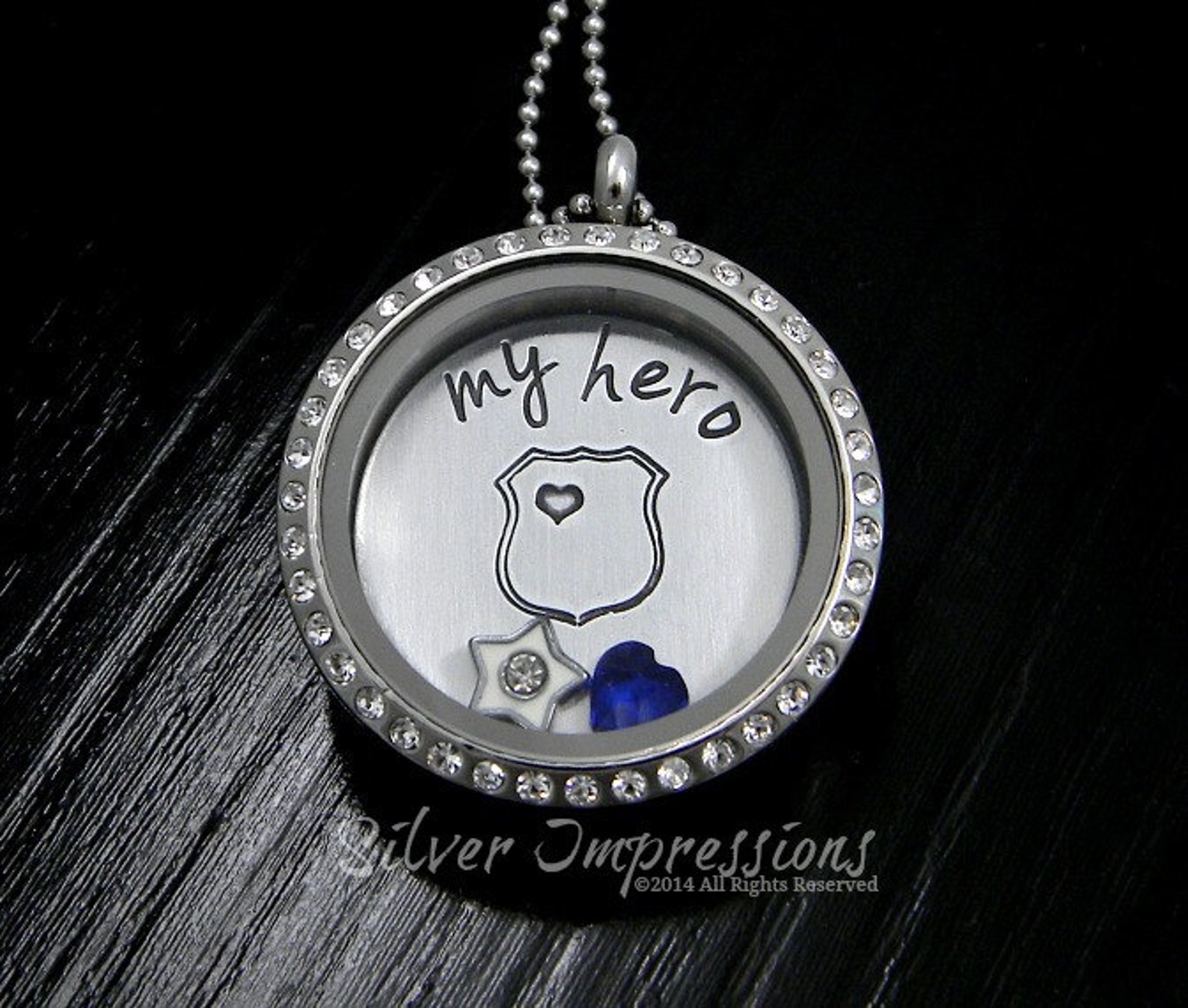 My Heart Belongs to a Police Officer Floating Locket My - Etsy