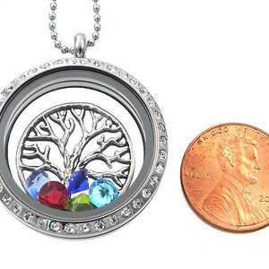Family Tree of Life Floating Locket - Personalized Memory Locket - Etsy