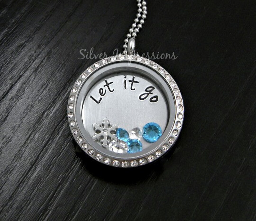 Frozen Inspired Let It Go Locket Necklace -elsa Necklace - Floating ...