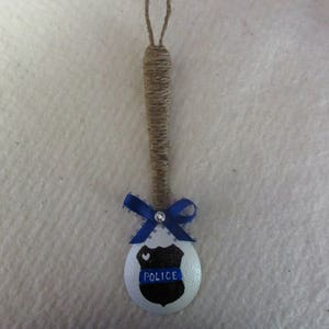 Hand Painted Police Spoon Christmas Ornament - Etsy