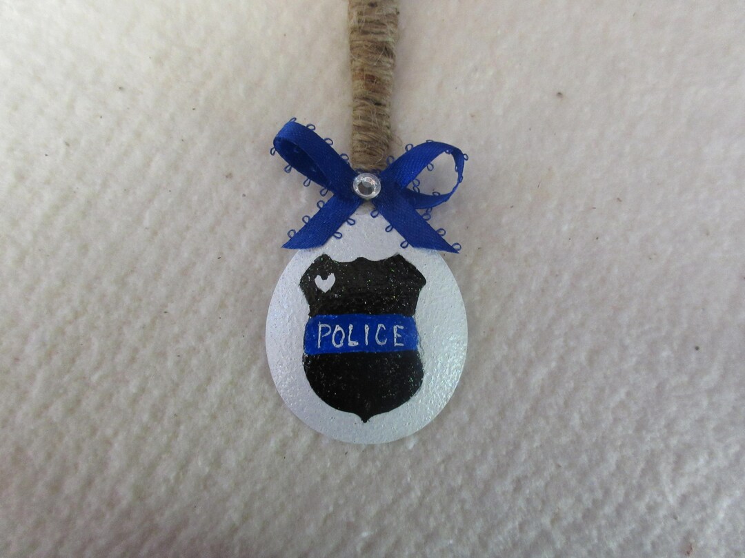 Hand Painted Police Spoon Christmas Ornament - Etsy