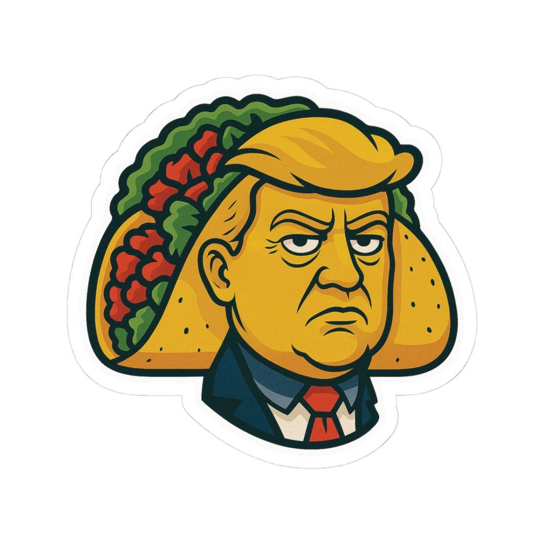 Taco Trump Kiss-cut Stickers - Humorous Laptop Decor, Gifts for Food ...