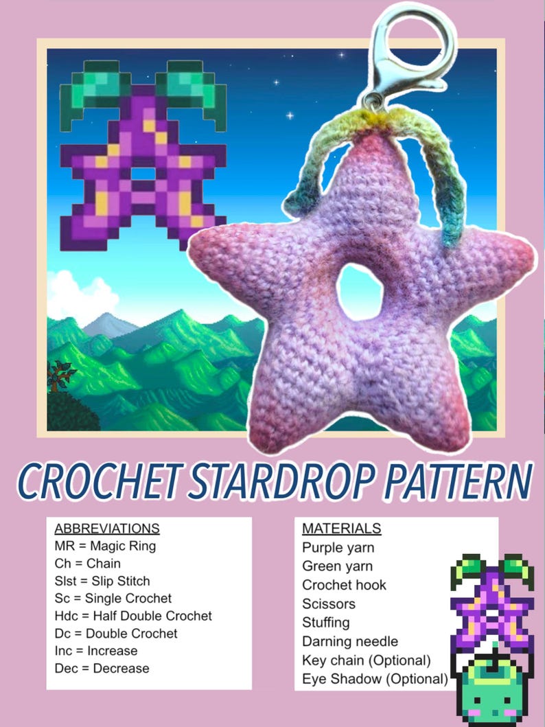 Stardew Valley Stardrop Crochet Pattern - Etsy