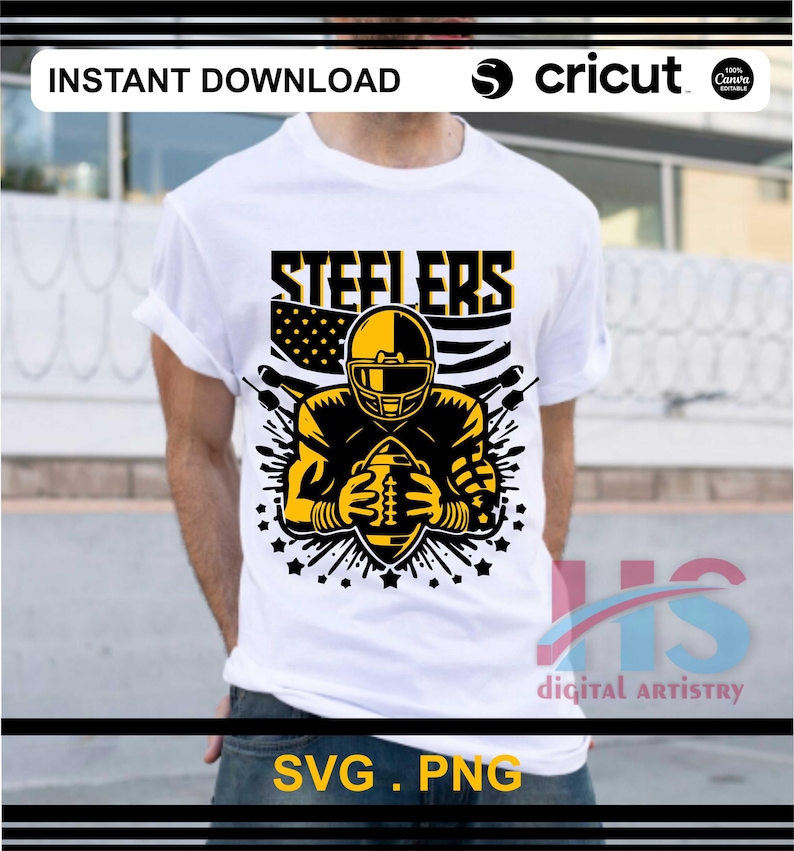 Steelers Logo PNG SVG: Pittsburgh Football, Cricut Cut File (digital ...