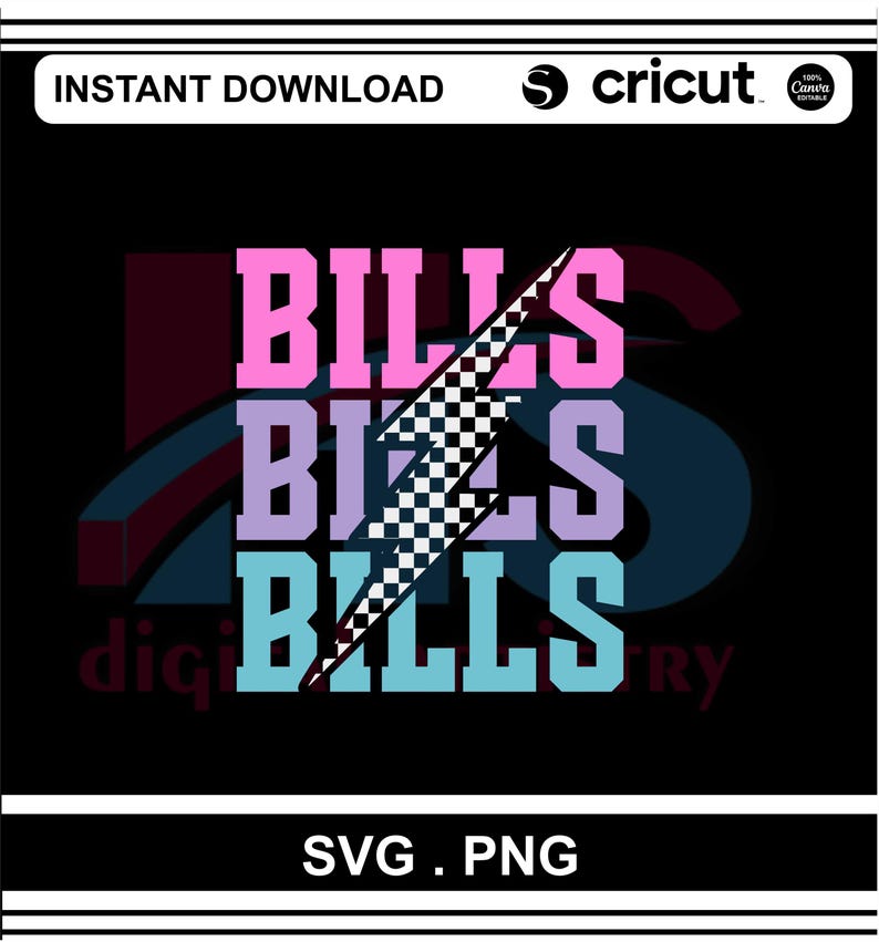 Bills Football Retro PNG & SVG |cool Flash T-shirt Sublimation Digital ...