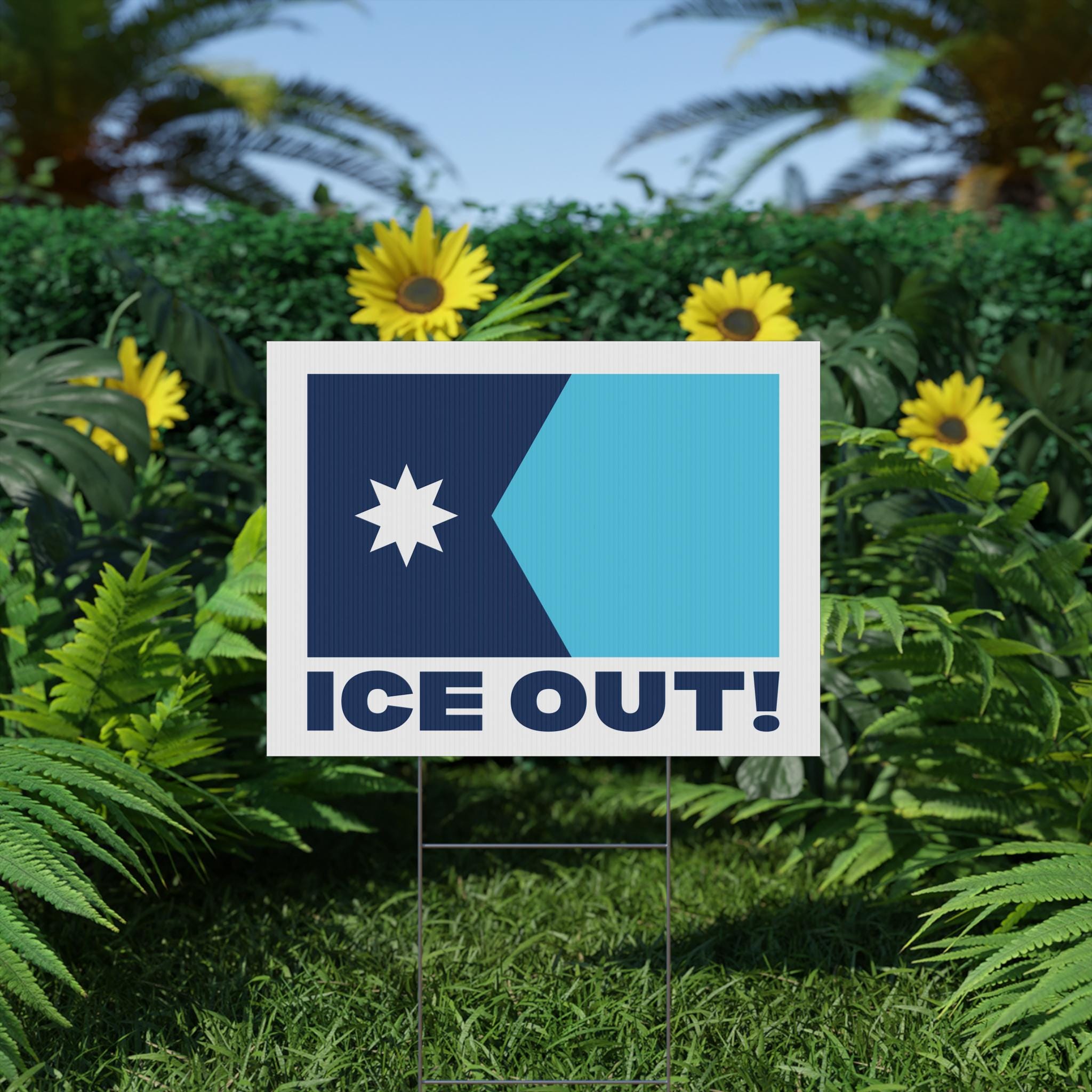 ICE OUT Minnesota Political Yard Sign | Double-sided Corrugated Plastic ...