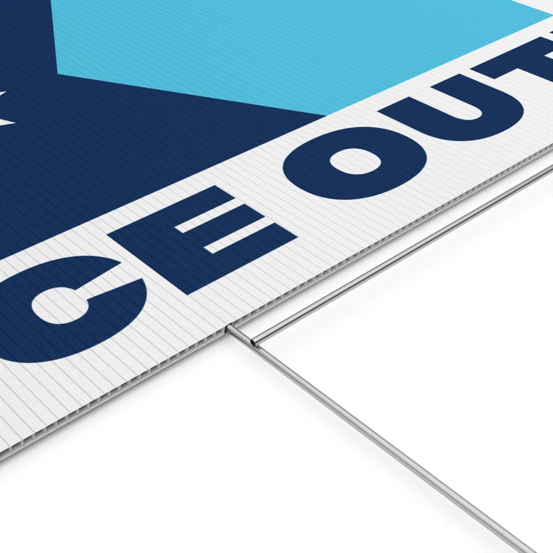 ICE OUT Minnesota Political Yard Sign | Double-sided Corrugated Plastic ...