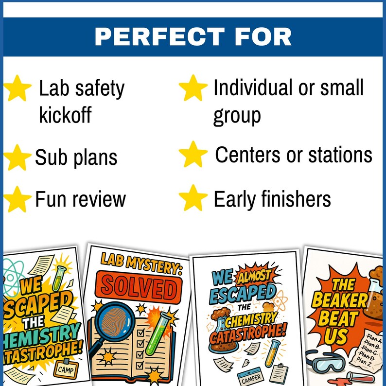 Lab Safety Escape Room | Science Classroom Mystery Game | Printable ...