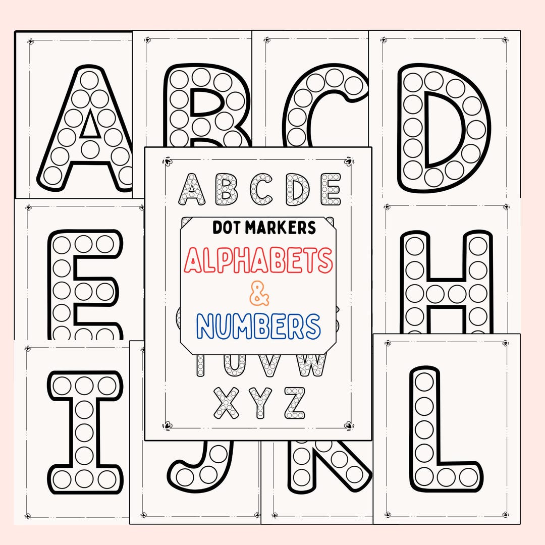 Do a Dot Alphabet & Numbers Printable Worksheets, Do a Dot Activity ...