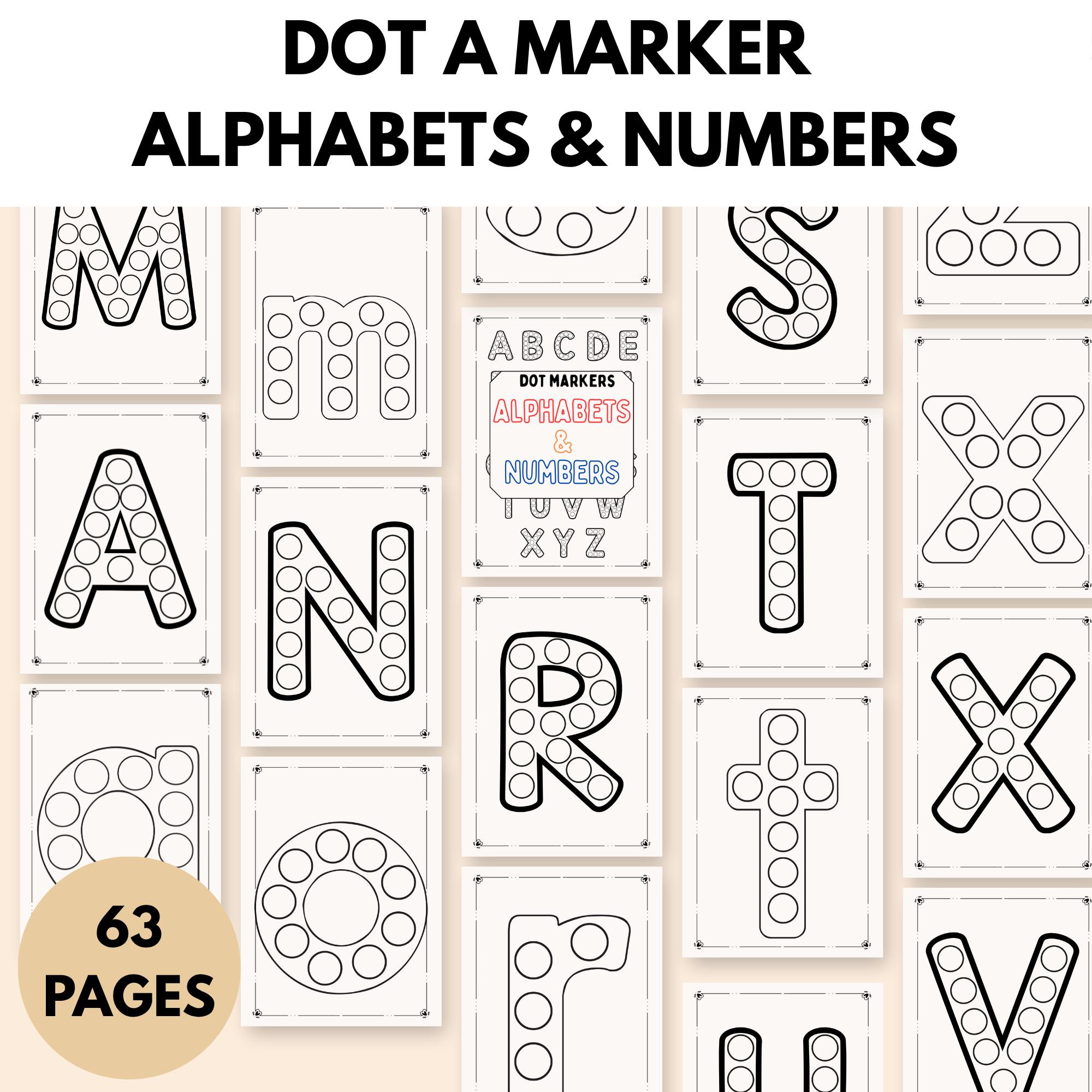 Do a Dot Alphabet & Numbers Printable Worksheets, Do a Dot Activity ...