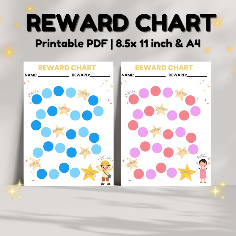 Printable Kids Reward Chart: Chore & Routine Tracker (digital Download ...