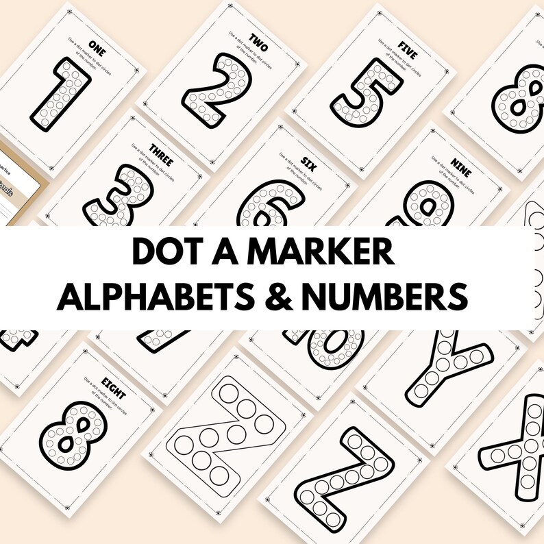 Do a Dot Alphabet & Numbers Printable Worksheets, Do a Dot Activity ...