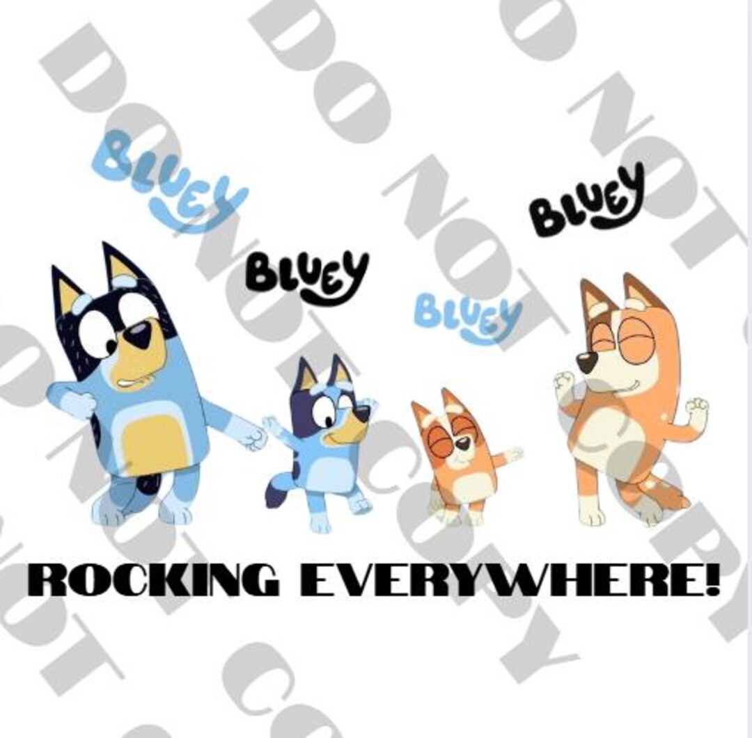 Bluey Inspired Tshirt Graphic, Bluey/2009 Hiphop Collab. Gen Z Moms ...