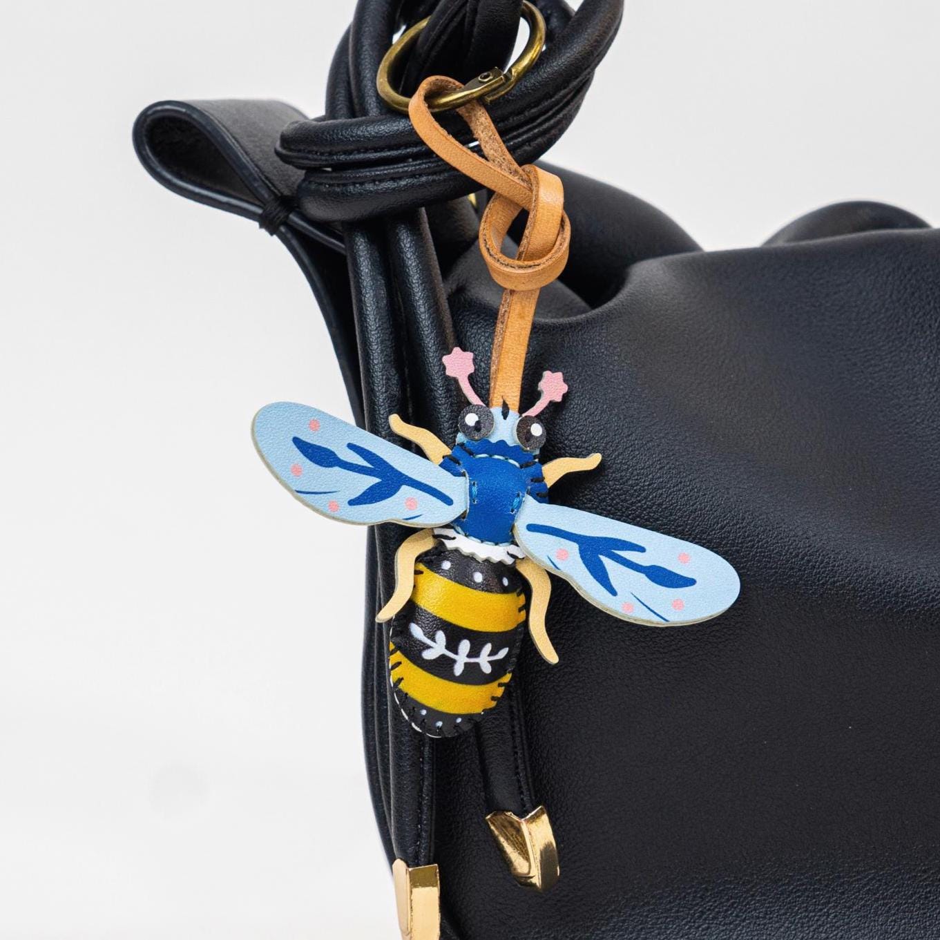 INSECTS Leather Bag Charm Collection, Firefly, Bee, Ladybug ...