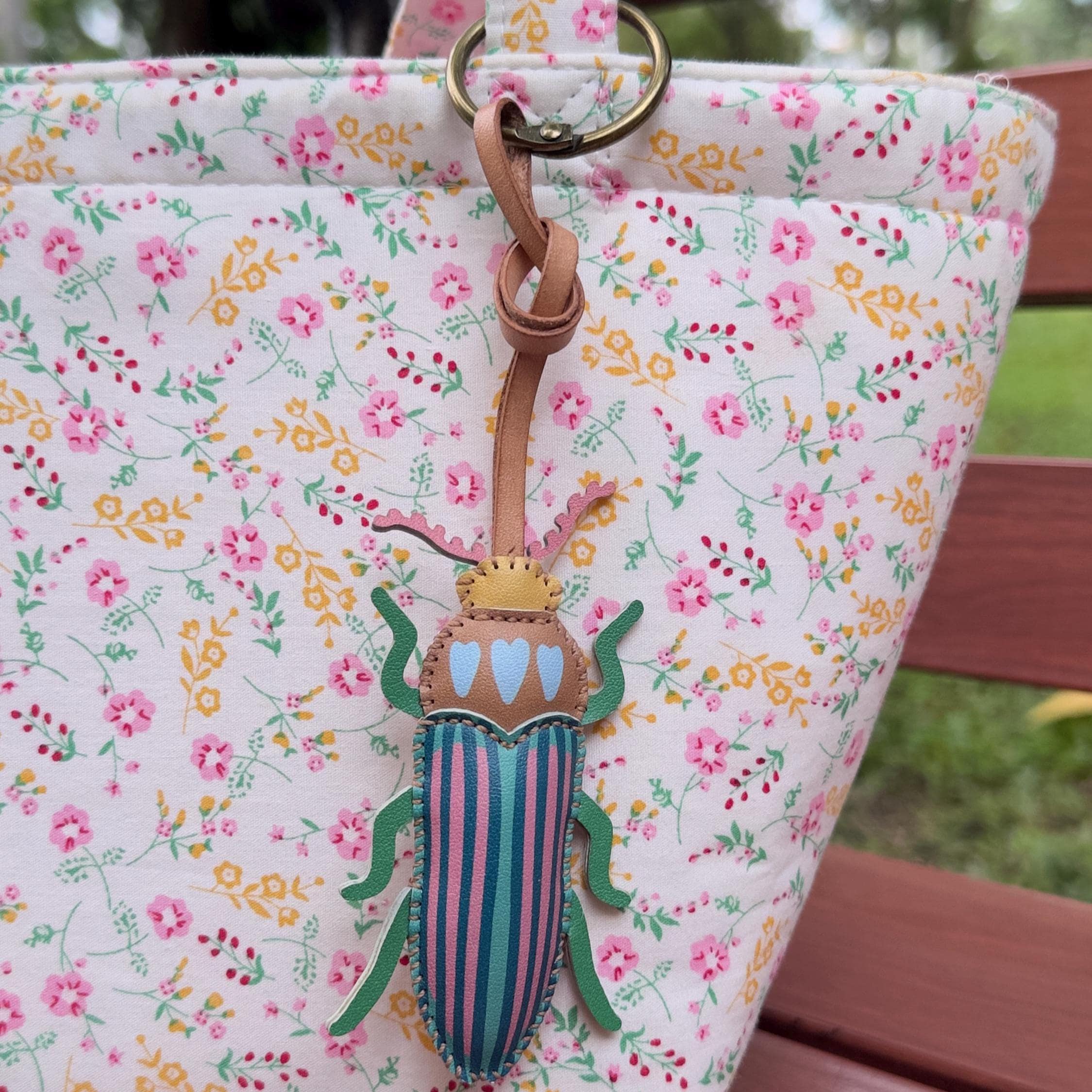 INSECTS Leather Bag Charm Collection, Firefly, Bee, Ladybug ...