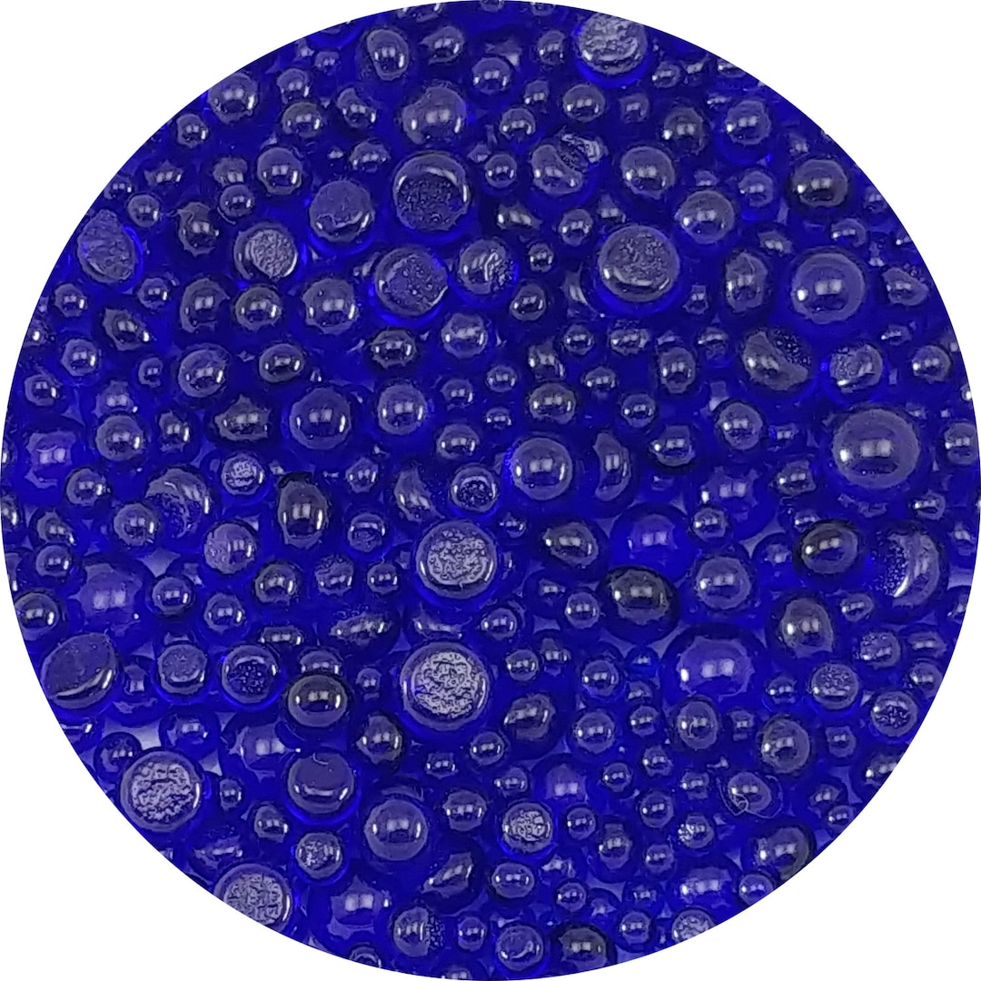 Deep Royal Blue Trans Frit Balls - COE 90 Bullseye Fusable Glass ...