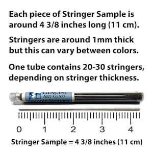 1mm Stringer Sample Tubes (about 20 Pieces, 4.5 Inches Long) COE 90 ...