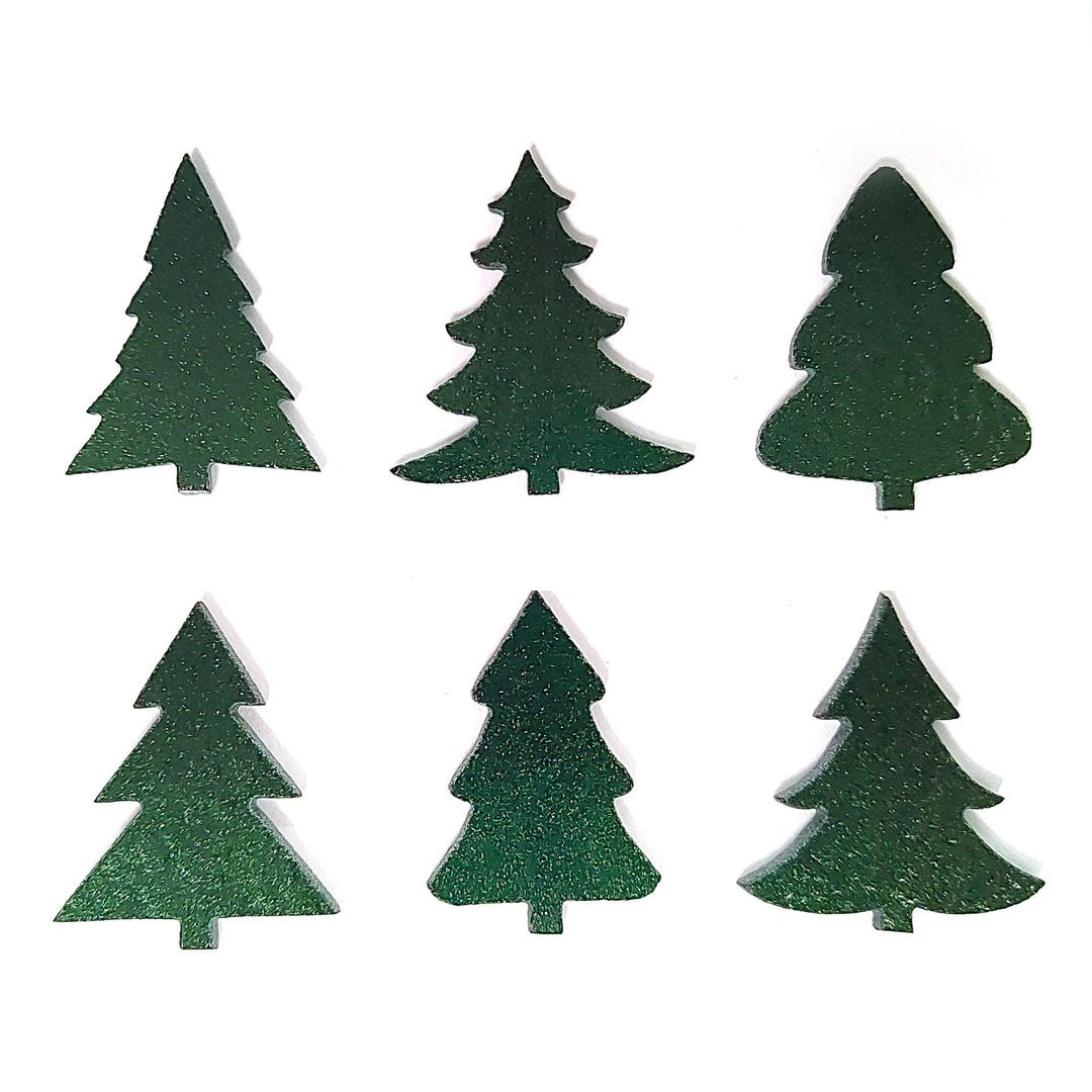 Fusible Glass Christmas Trees, 3" Tall, Set of 3 - COE 90 Bullseye ...