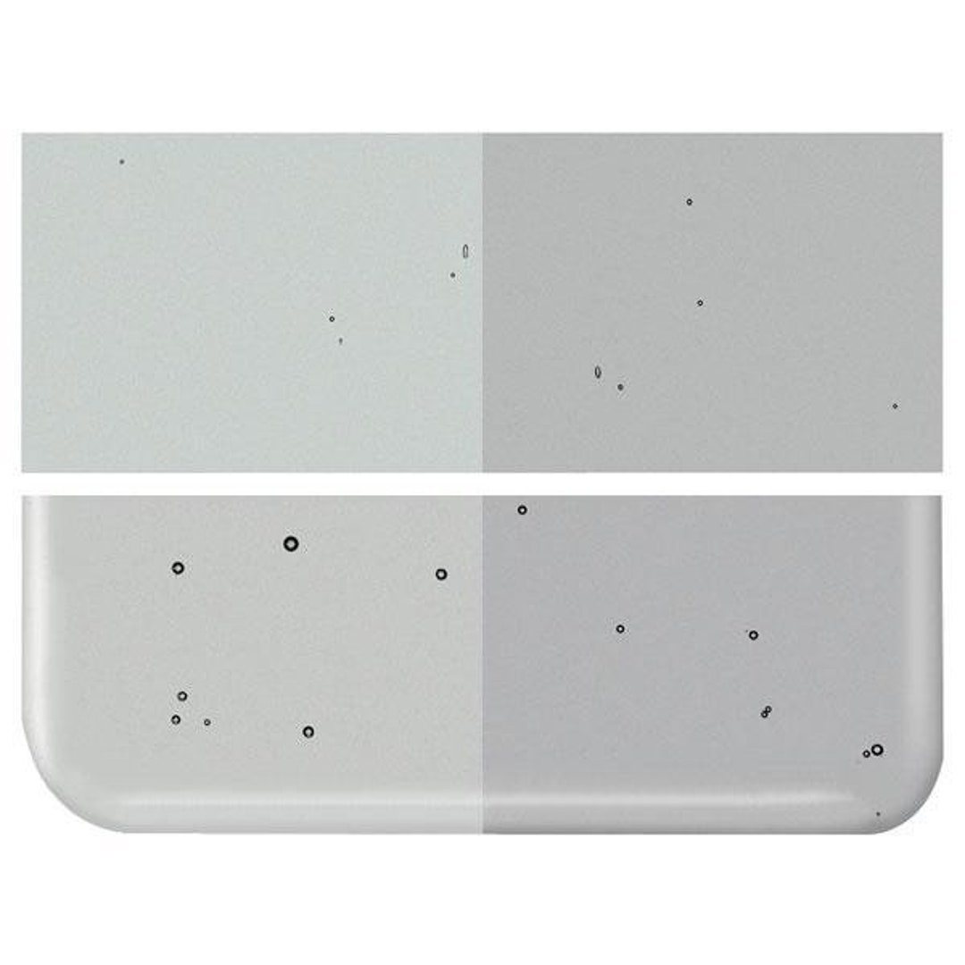 Light Silver Gray Transparent COE 90 Bullseye 3mm Sheet Glass 3 Inch ...