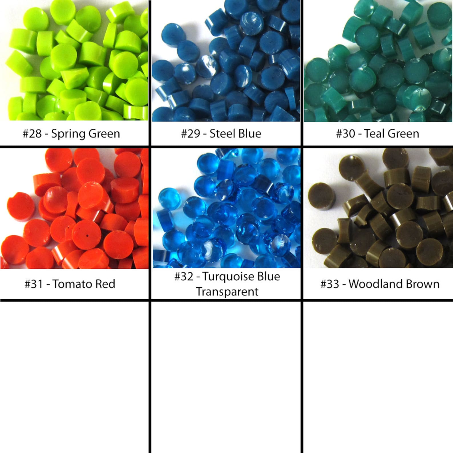 6mm Glass Dots - COE 90 Bullseye Glass - 33 Colors! - Etsy