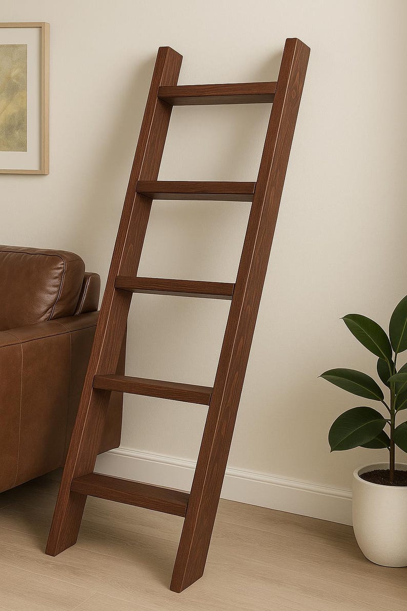 Rustic Wooden Ladder Rack - Etsy