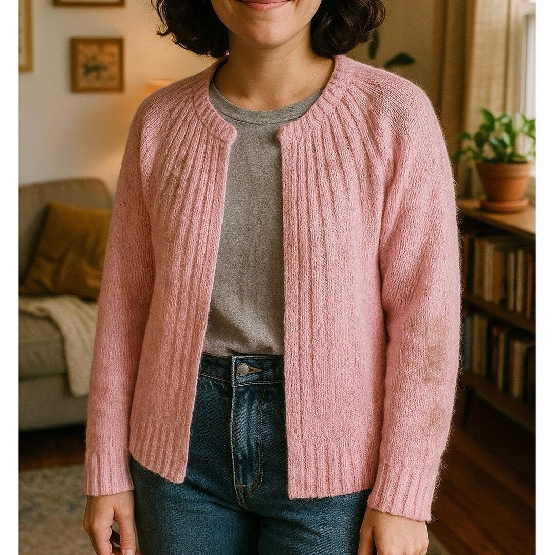 Vintage Allison Brooke Pink Knit Cardigan Sweater Women’s M - Etsy