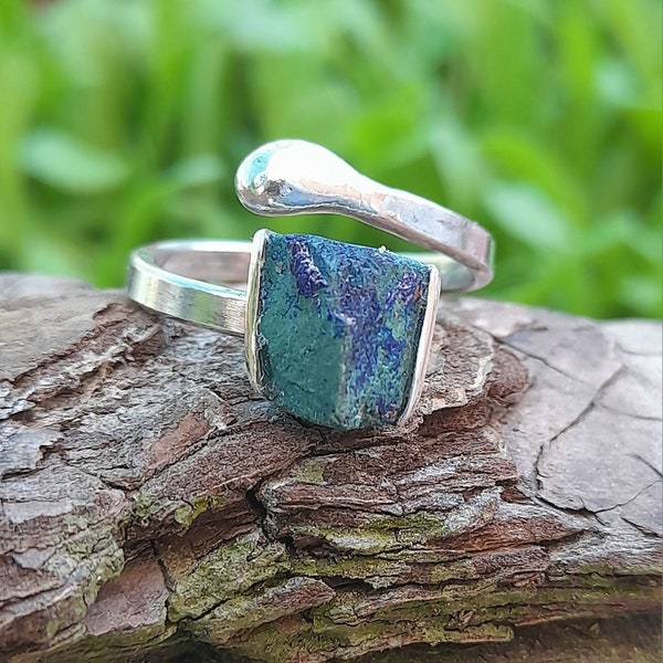 Raw Azurite Ring - Etsy