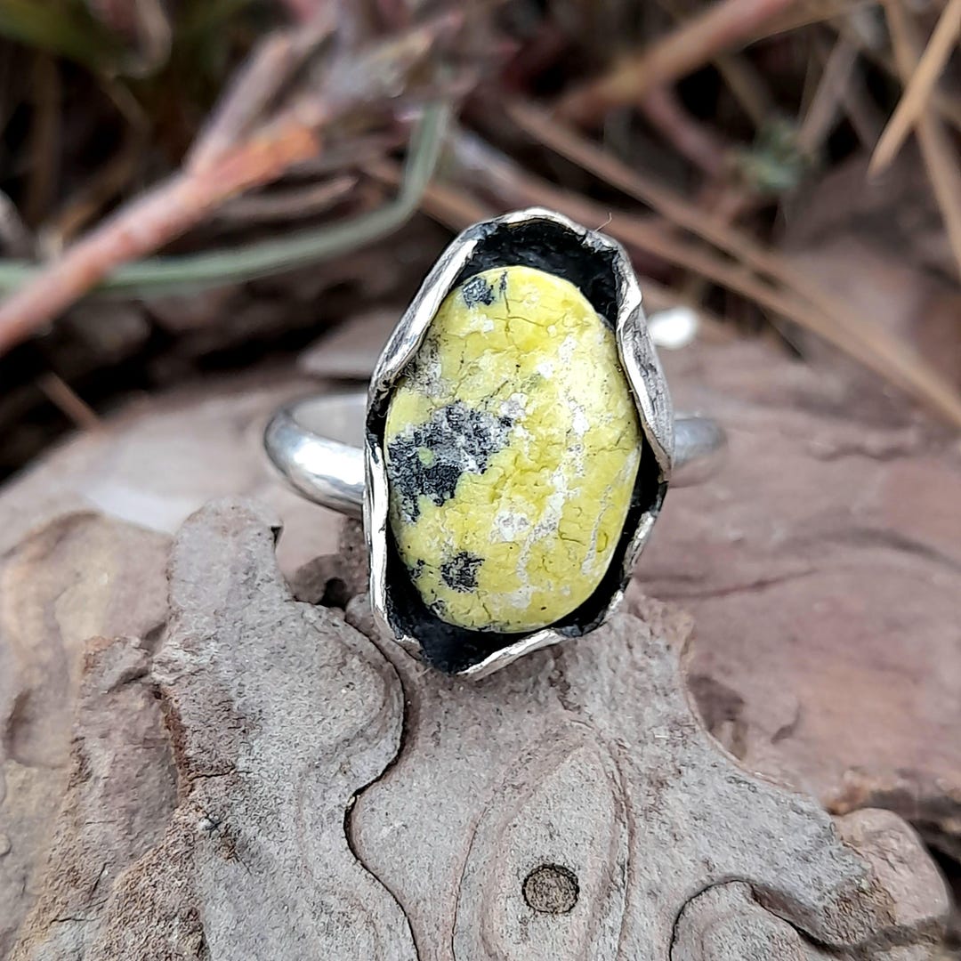 Serpentine Ring. Sterling Silver and Serpentine Ring. Serpentine ...