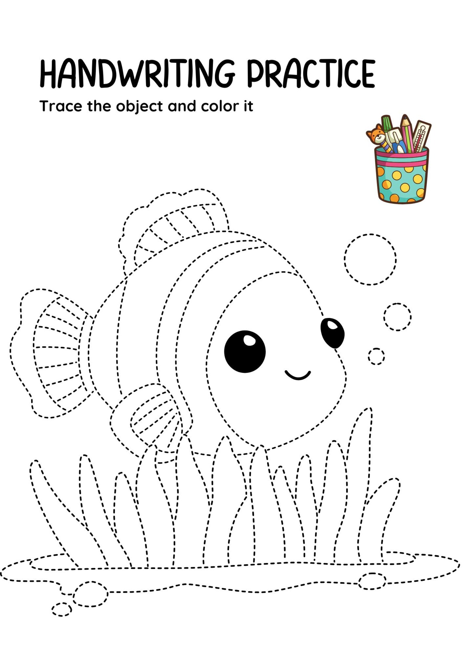 Best Tracing and Colour It Sheets for Preschooler 50 Pages, Instant ...
