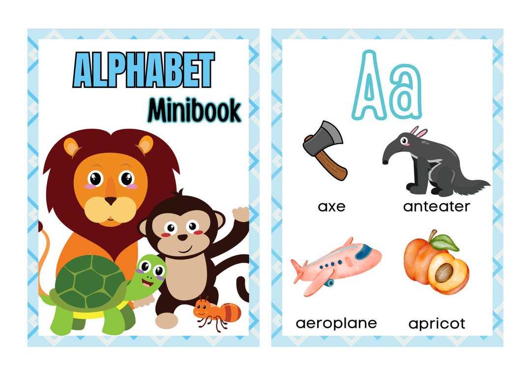 Alphabet Flashcards Letters A-M Flip Book for Kids - Etsy