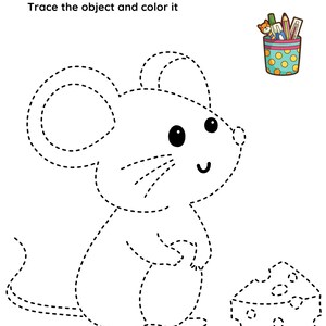 Best Tracing and Colour It Sheets for Preschooler 50 Pages, Instant ...