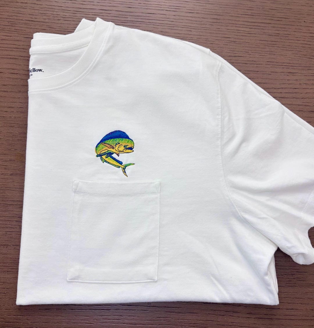 Mahi Mahi Embroidered Pocket T-shirt - Etsy