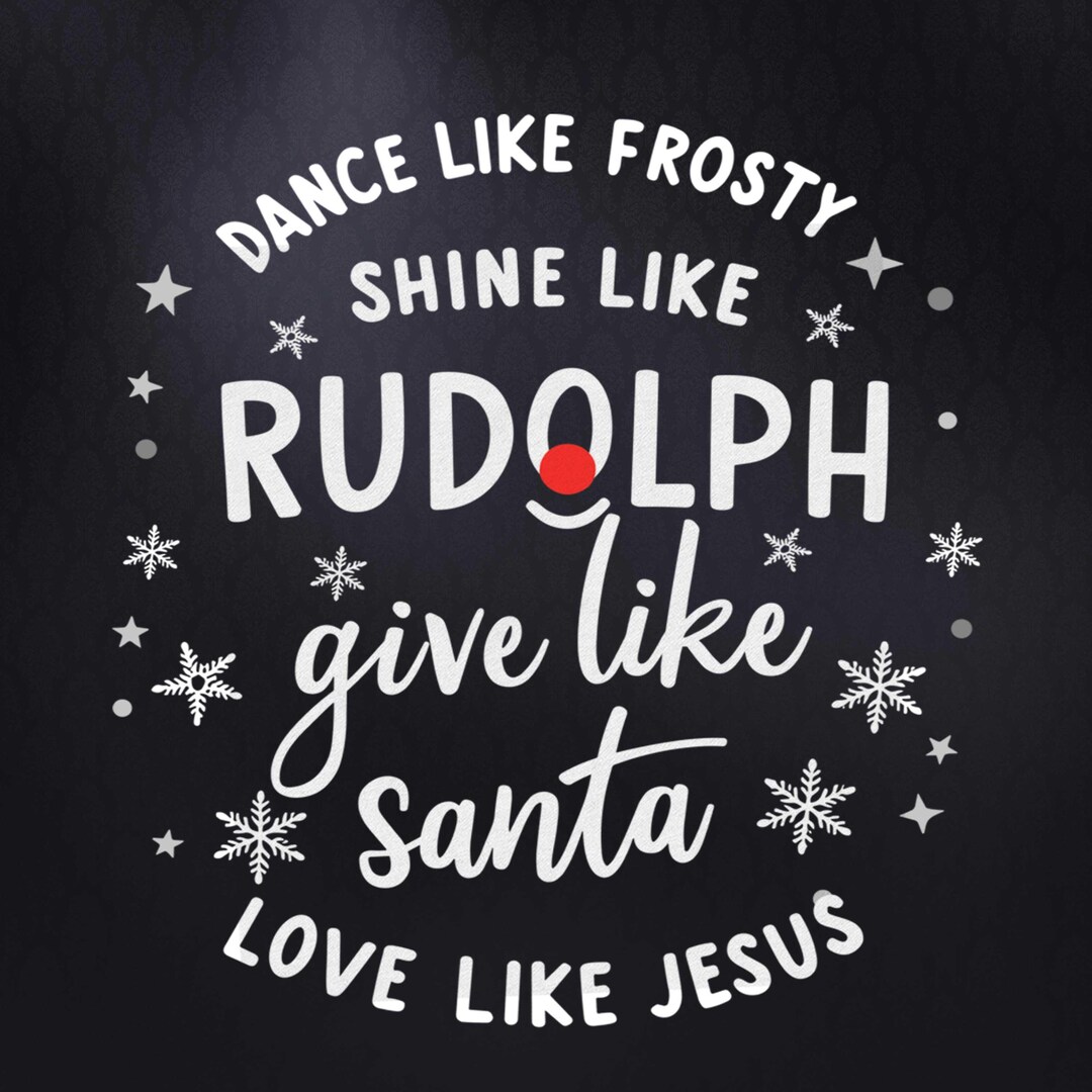 Minimalist Christmas Quote PNG, Rudolph Santa Jesus, Faith Modern ...