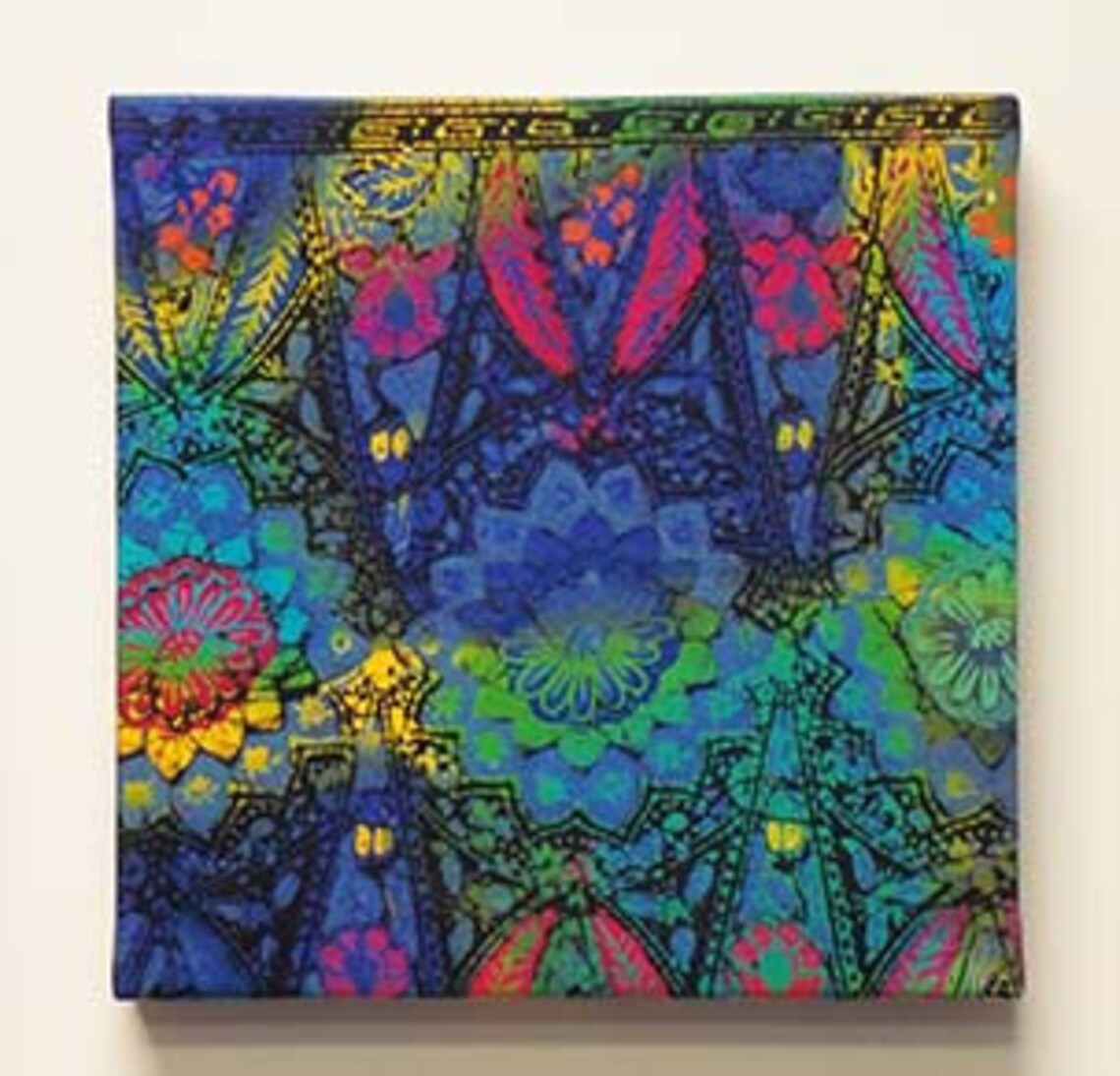 Batik Fabric Covered Artist Canvas Triptych | Etsy