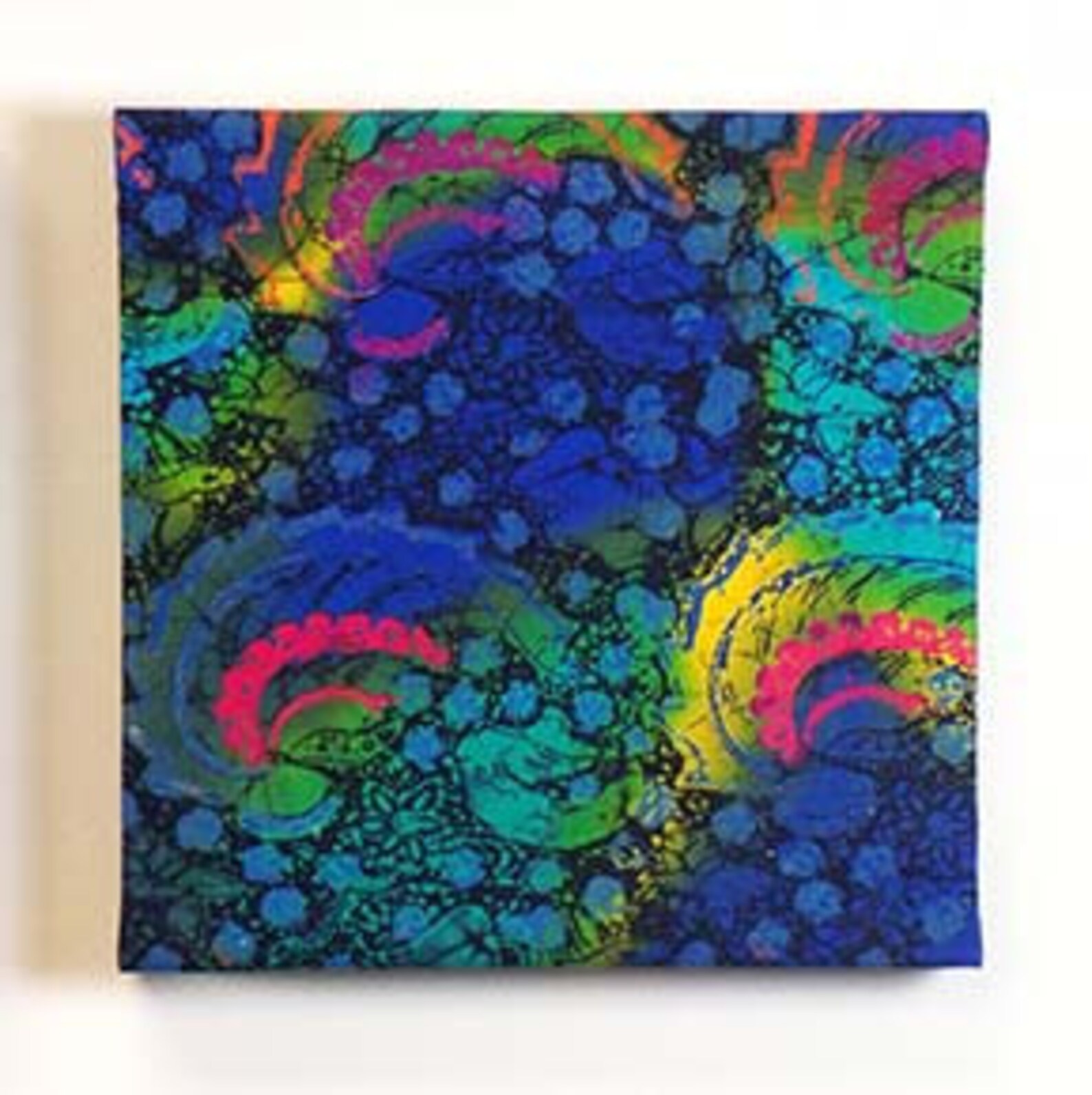 Batik Fabric Covered Artist Canvas Triptych | Etsy