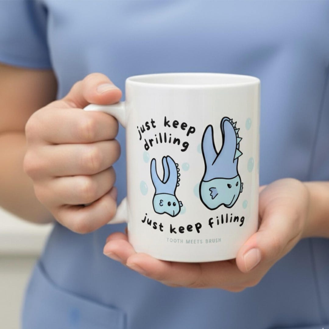 Tooth Creature Funny Dentist Mug Unique Gift for Dental Team - Etsy