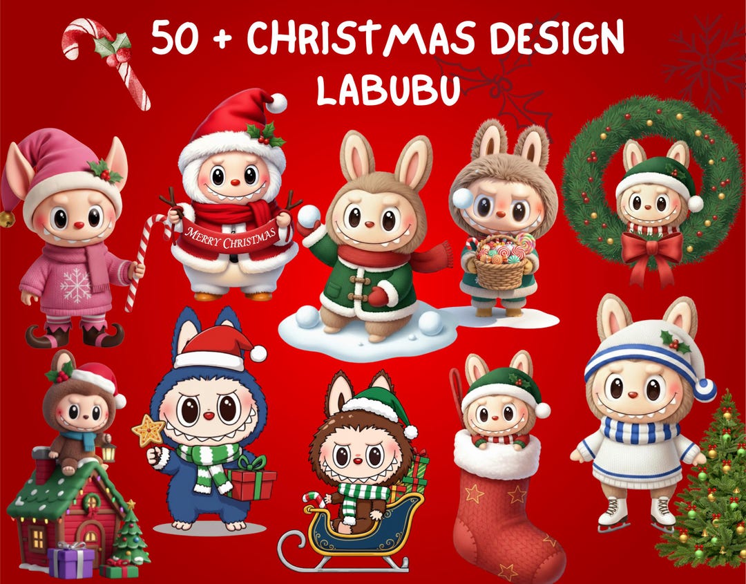50+ Labu Christmas PNG Instant Download | Cute Xmas Sublimation ...