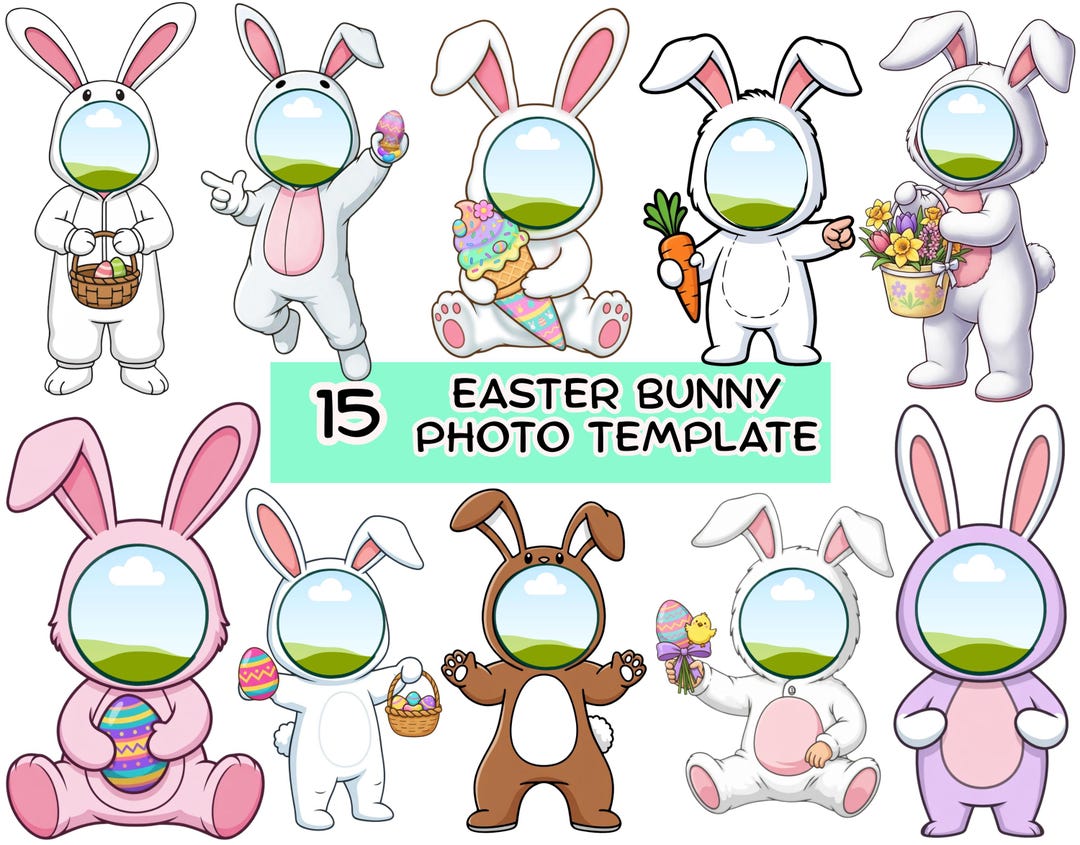 15 Easter Bunny Add Your Face Template | Kids Easter Bunny Craft ...