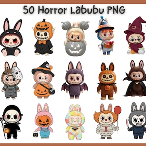 50 Halloween Labubu Png Clipart, Horror Labubu Png, Cute Spooky Labubu ...