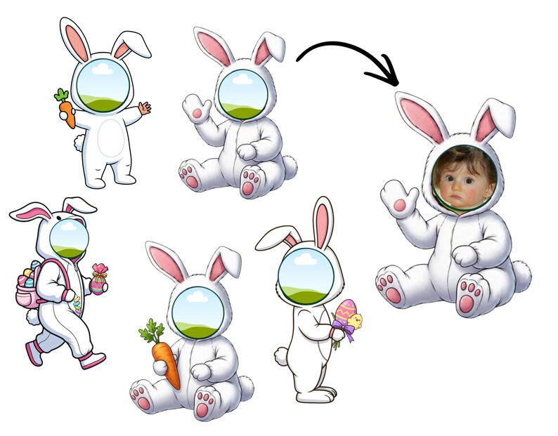 15 Easter Bunny Add Your Face Template | Kids Easter Bunny Craft ...