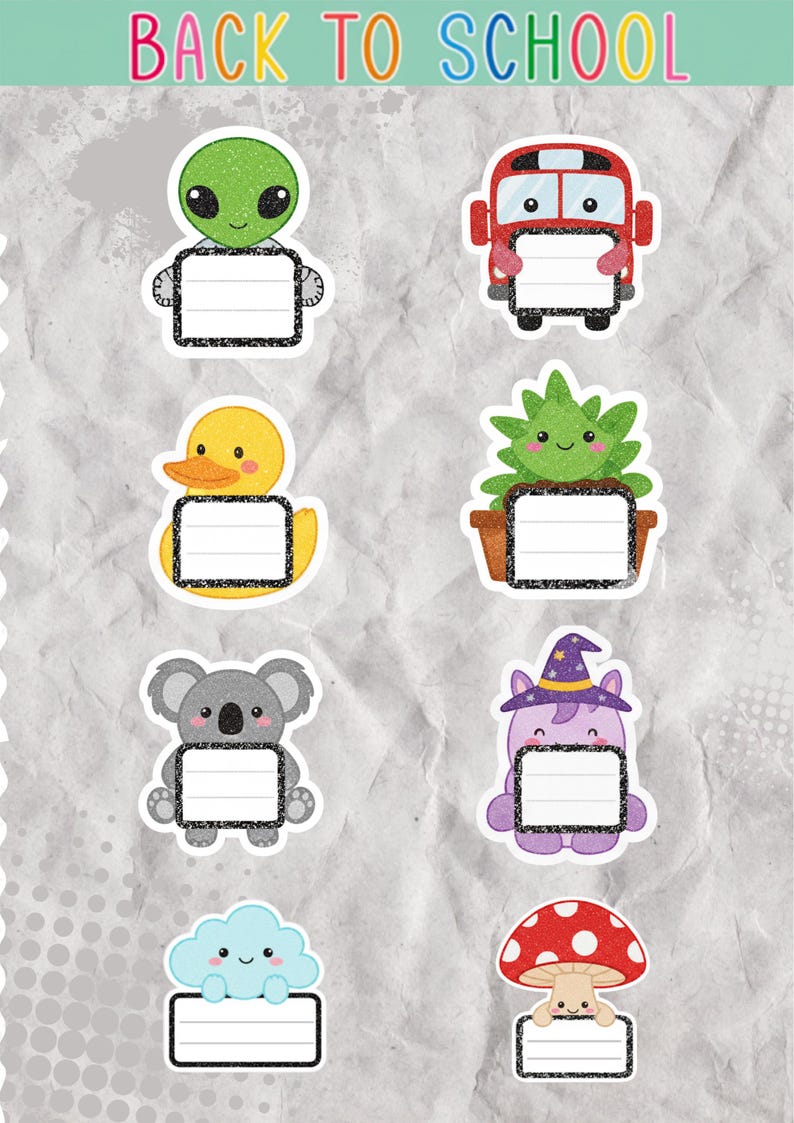 Classroom Labels: Back to School Name Tags, Canva Template (instant ...