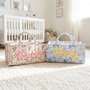 Personalized Baby Storage Basket : Custom Name Diaper Caddy, Gift for ...