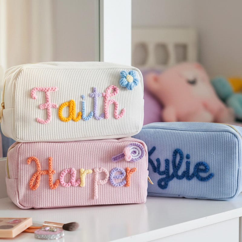 Kids Name Makeup Bag - Etsy