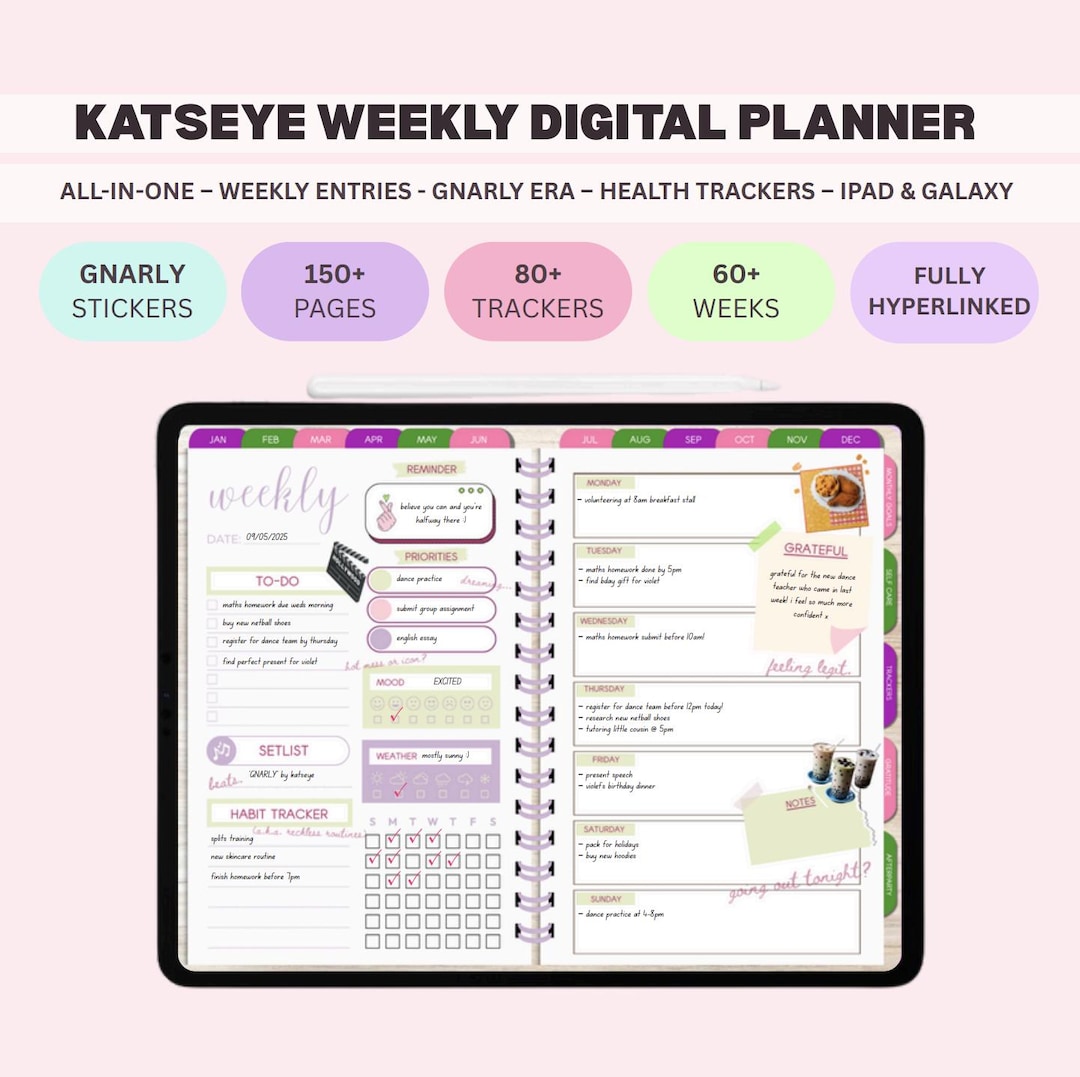 KATSEYE DIGITAL PLANNER / Katseye Digital Journal / Katseye Digital Diary / Katseye Gnarly ...