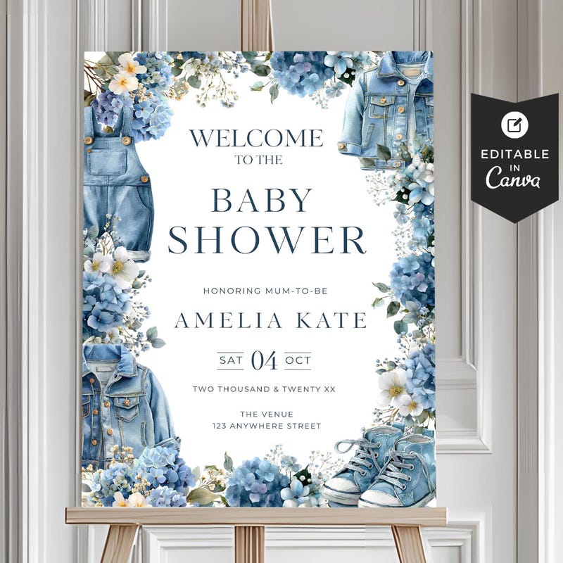 Blue Jean Baby Shower - Etsy